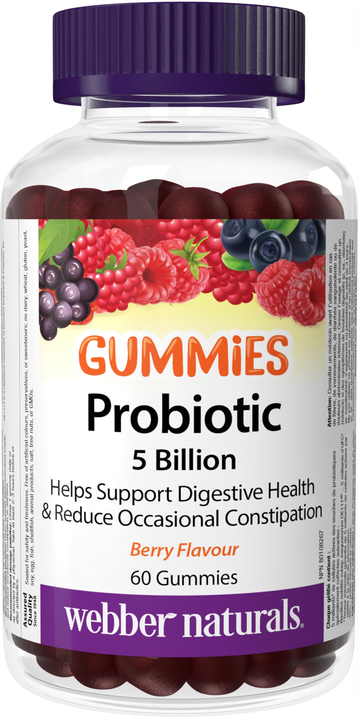 Probiotic gummies for digestive support