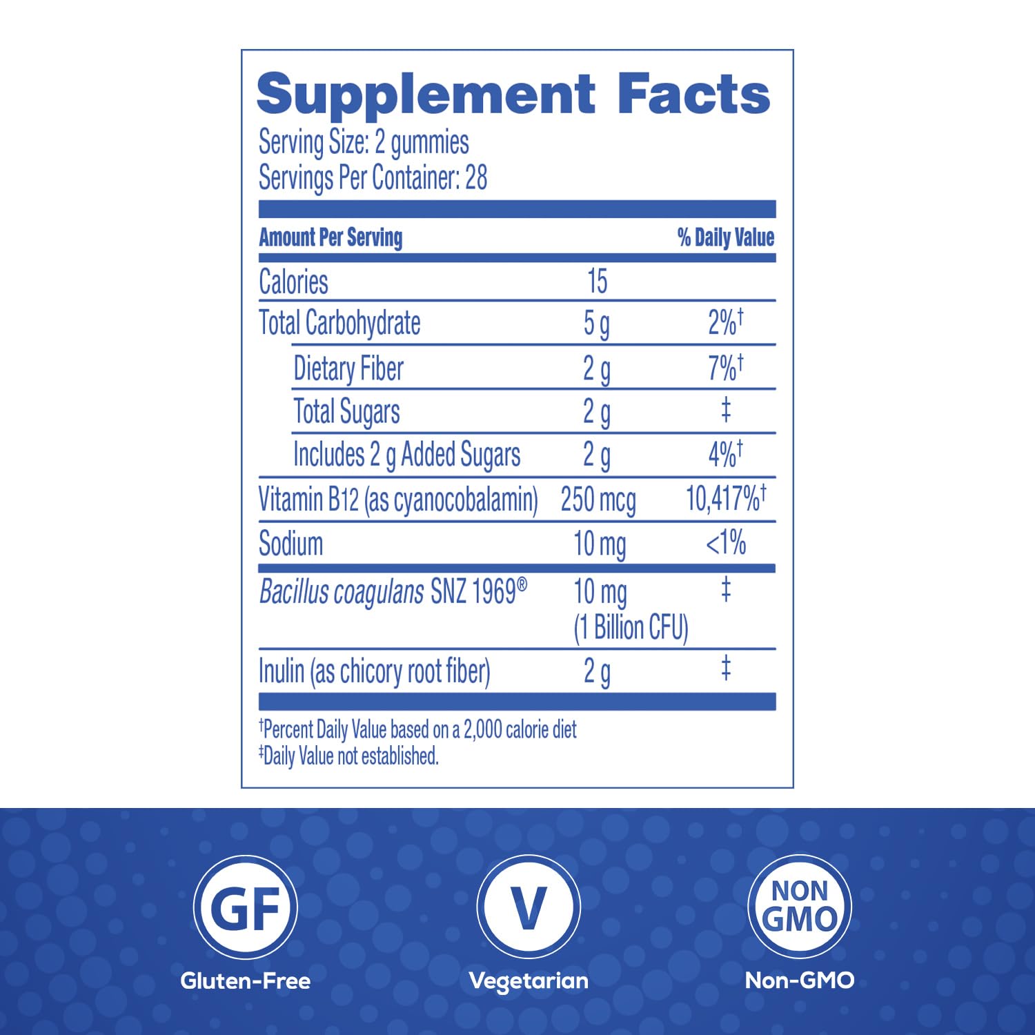 Probiotic gummies with natural flavours