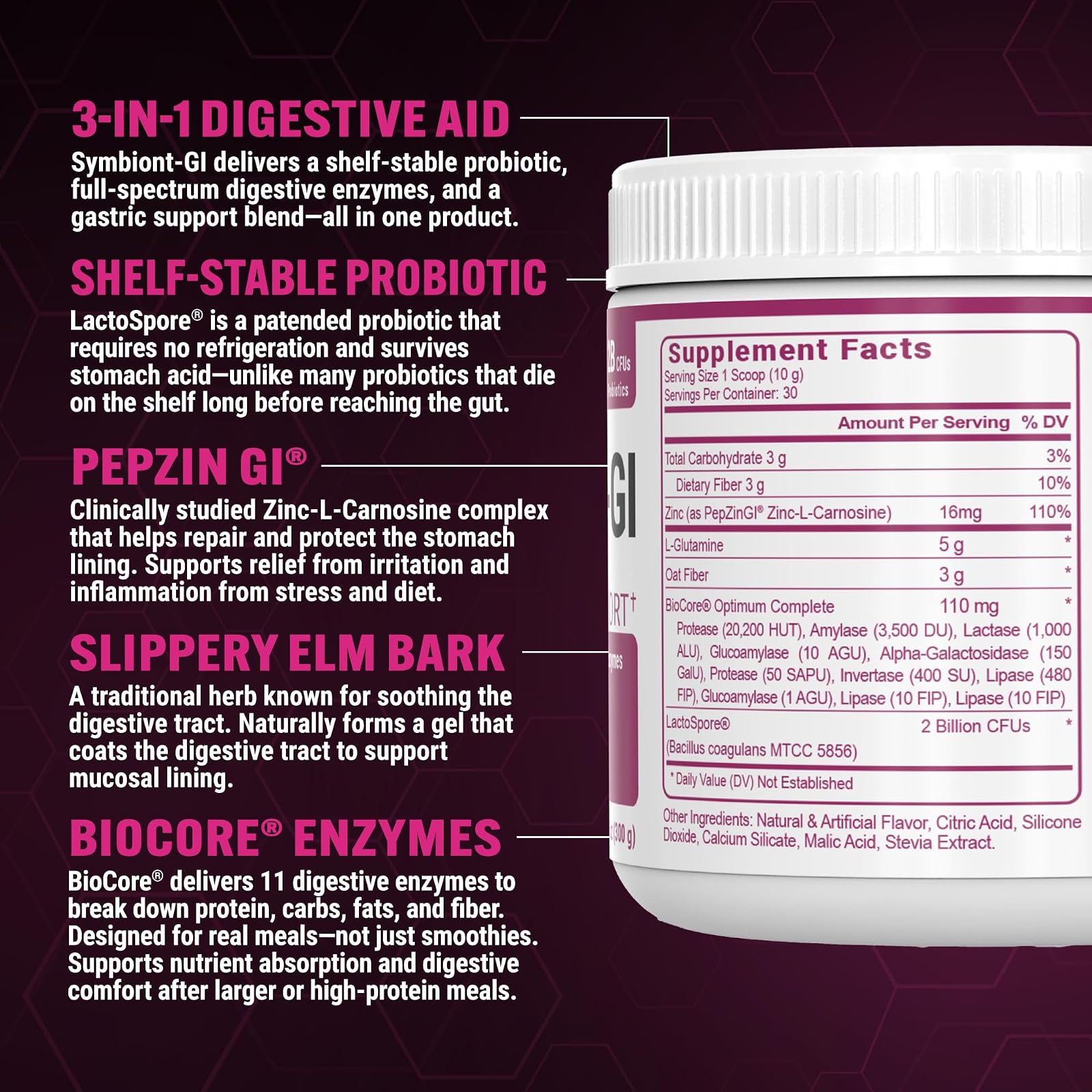 probiotic gut health powder for digestion