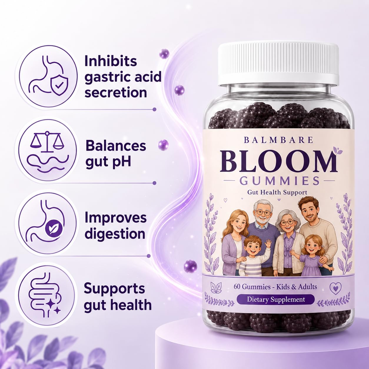 Probiotic-infused elderberry multivitamins for gut health