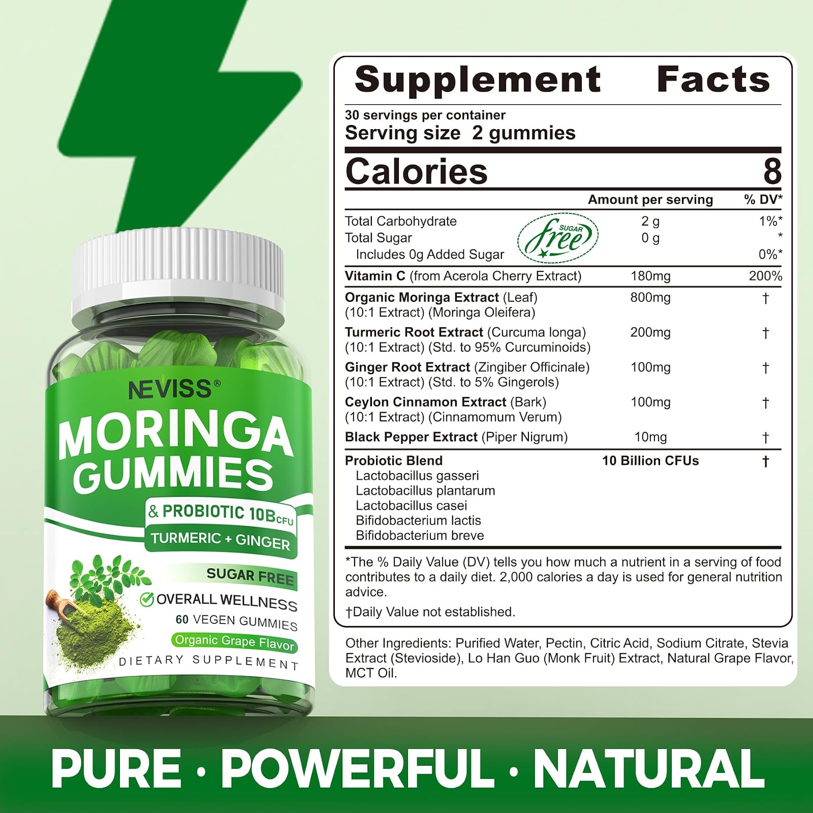 Probiotic-infused turmeric and ginger gummies