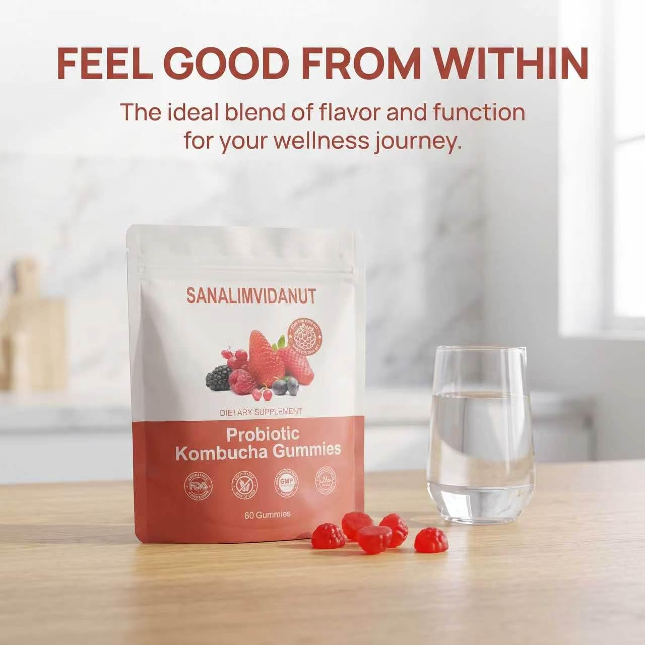 Probiotic Kombucha Gummy for healthy lifestyle