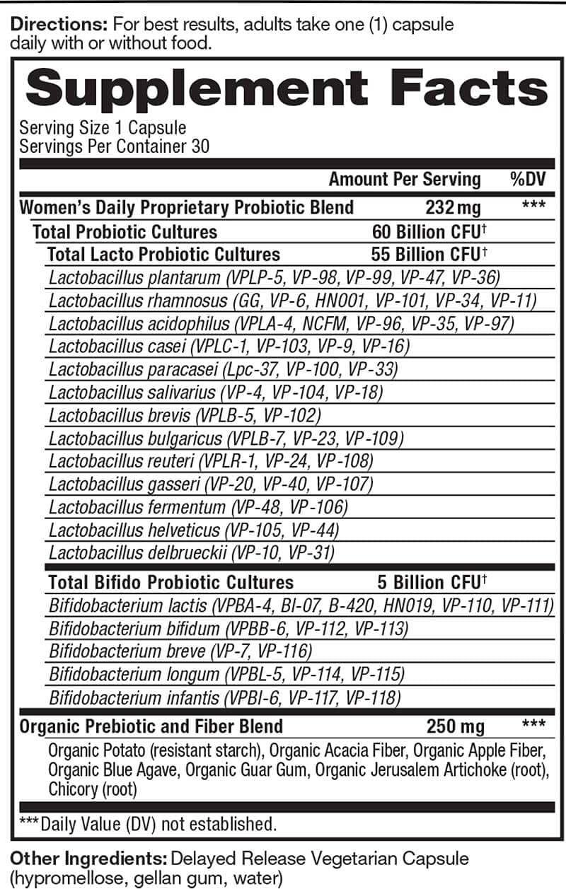 probiotic plus prebiotics for women