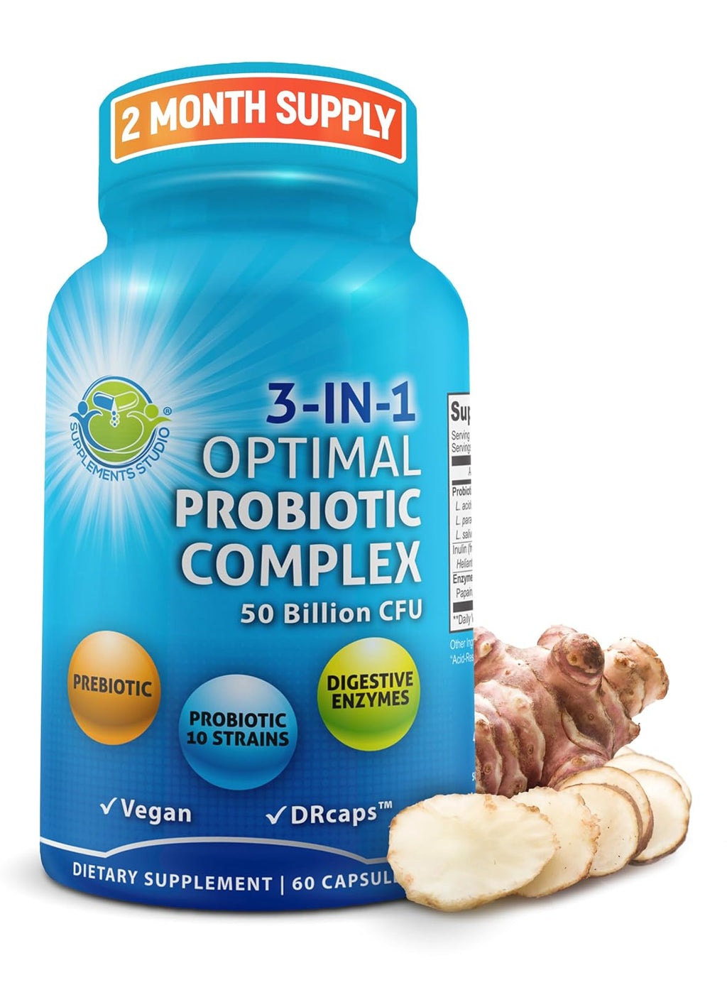 probiotic prebiotic digestive enzymes capsules