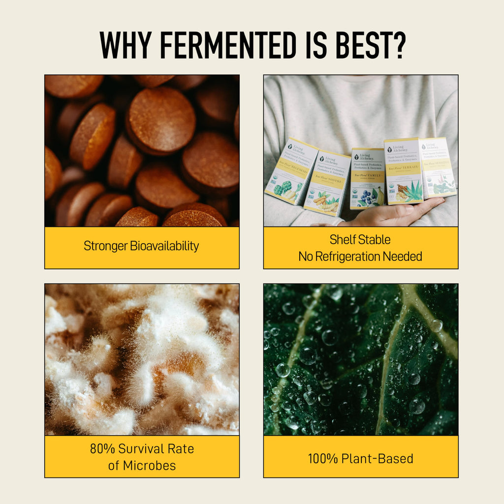 probiotic-rich blended vitamin & mineral supplements