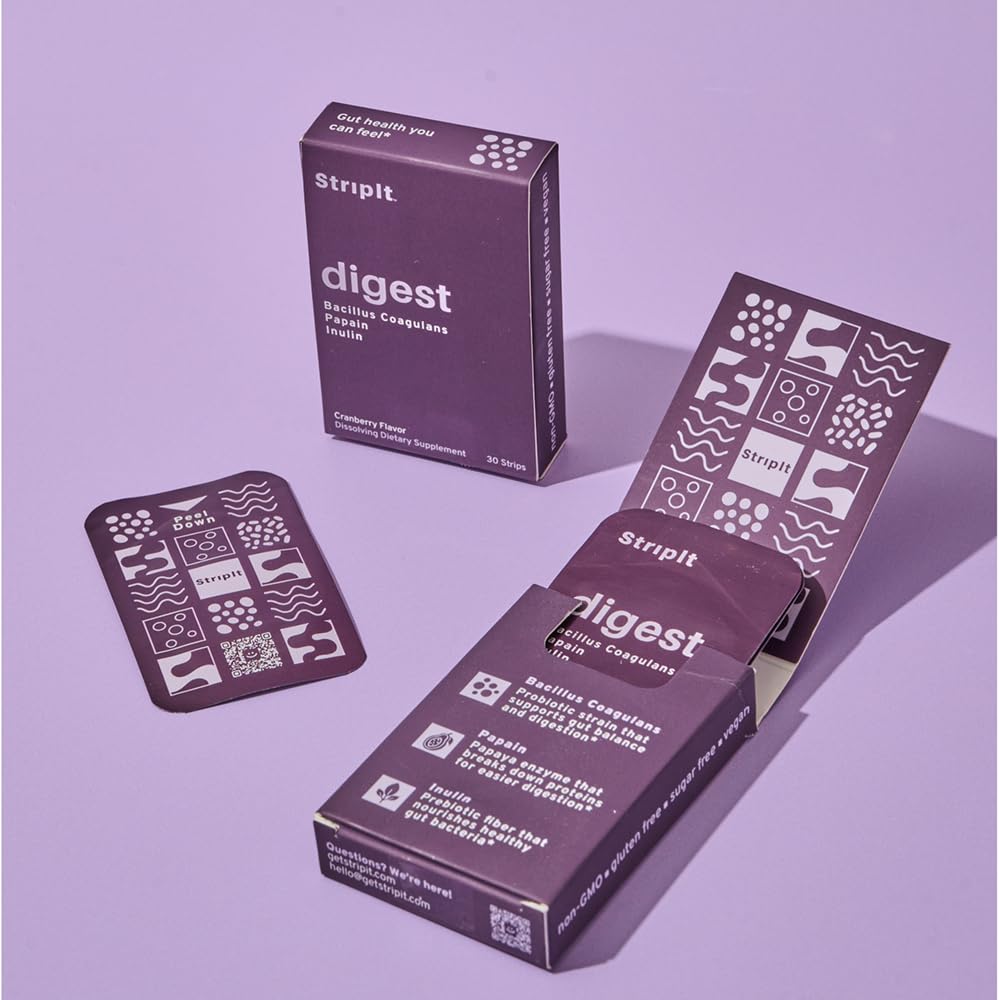 Probiotic strips for improved digestion