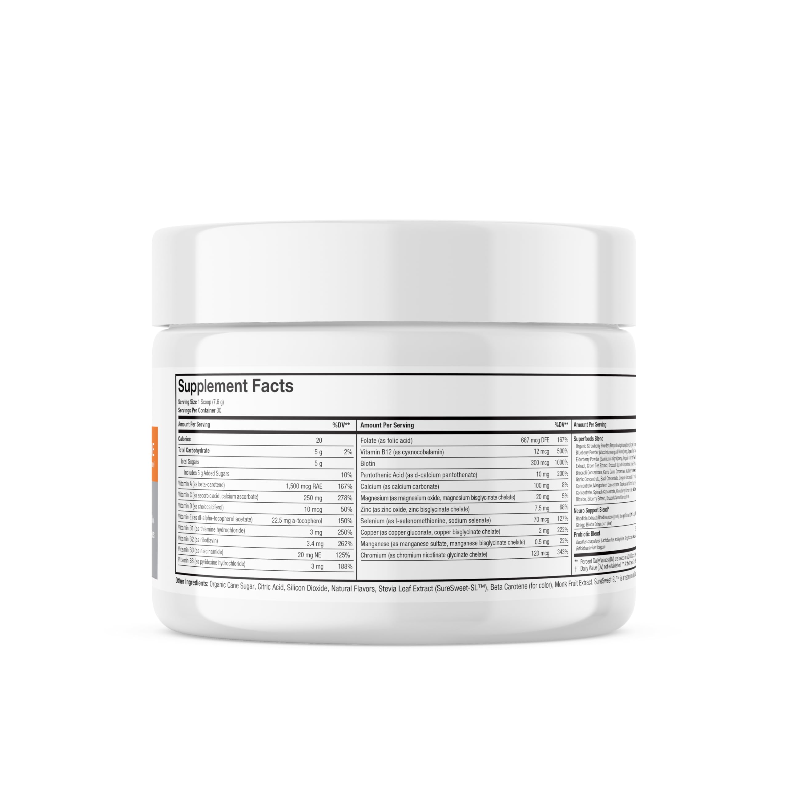 Probiotic superfood energy powders