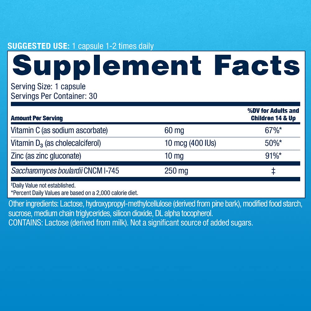 probiotic supplement with zinc and vitamin C