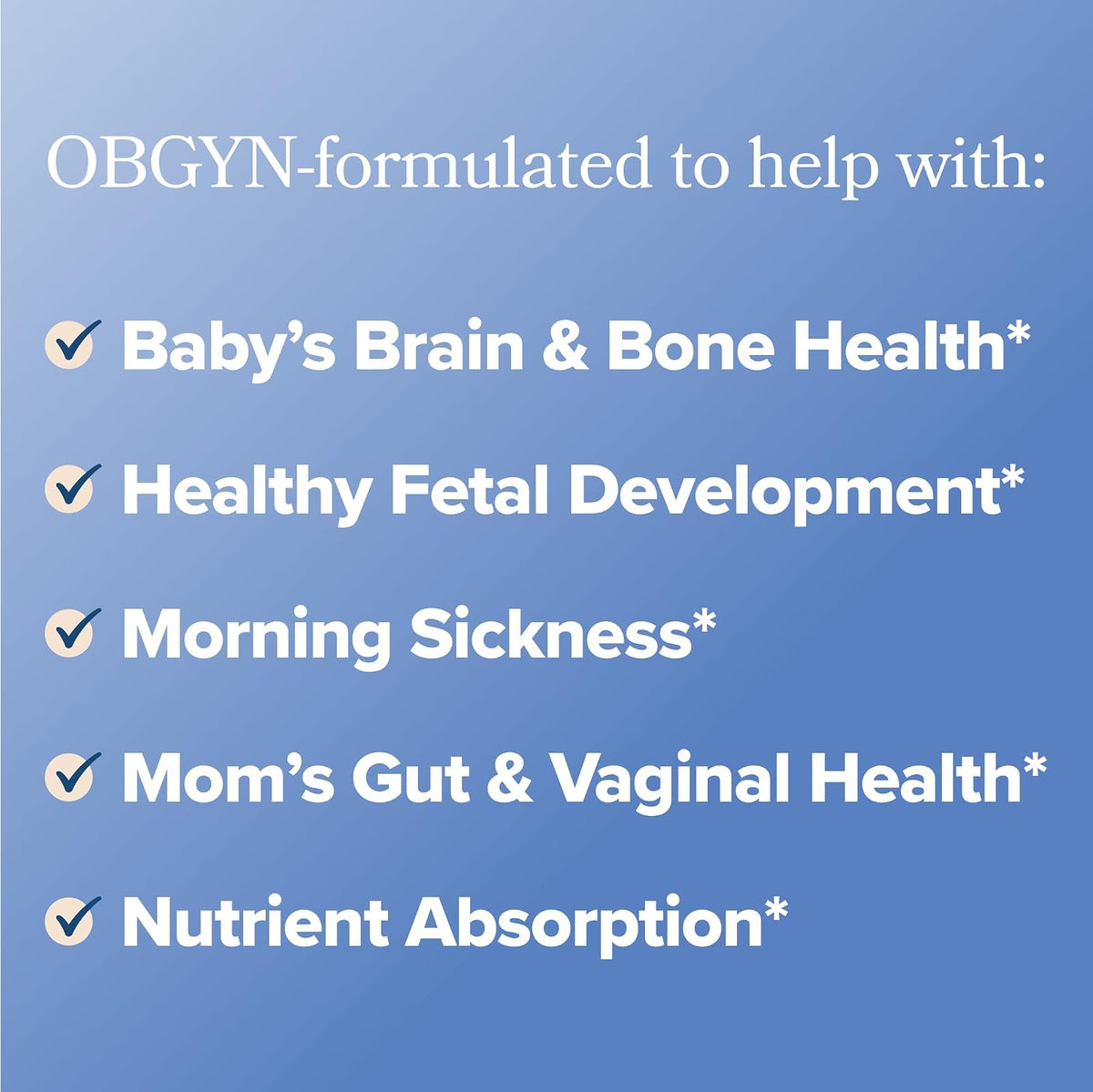 Probiotic support in prenatal vitamins