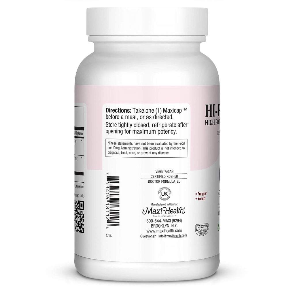 Probiotic support with Maxi Health HI-PO Dophilus