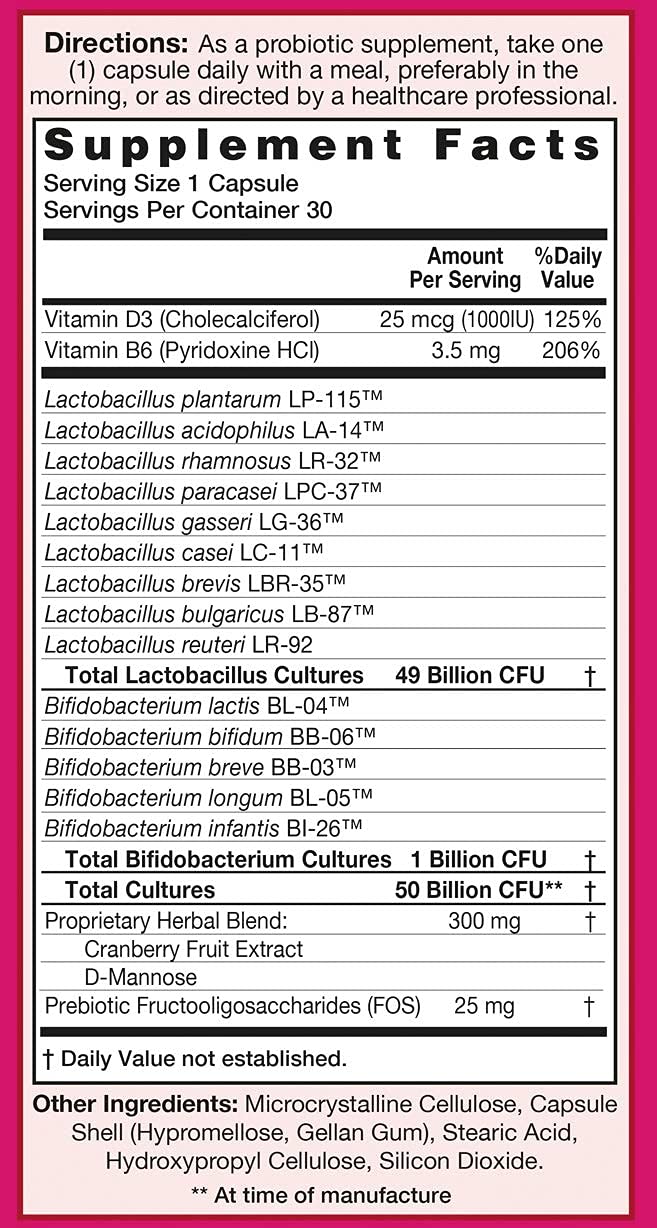 probiotic with cranberry and D-Mannose