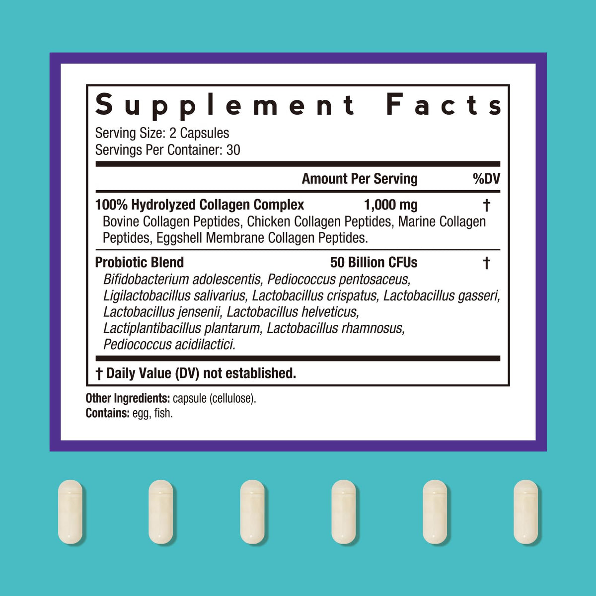 Probiotics and collagen for healthy skin