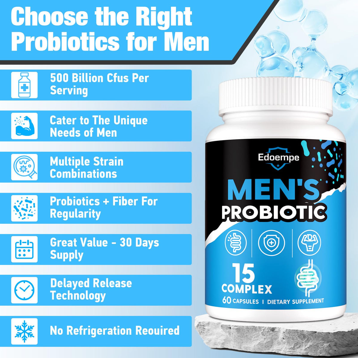 probiotics for men gut support