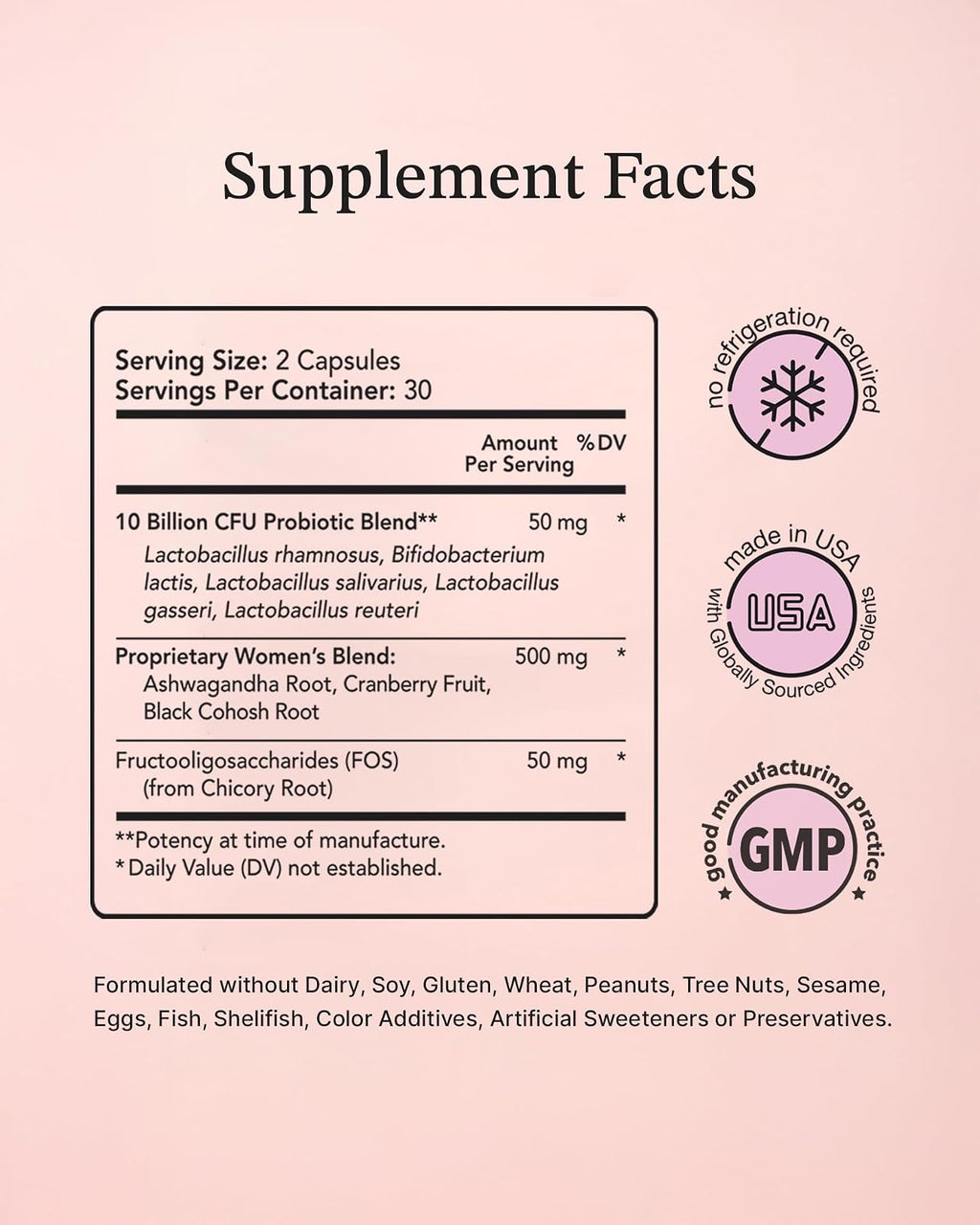 Probiotics for men with 10 billion CFU