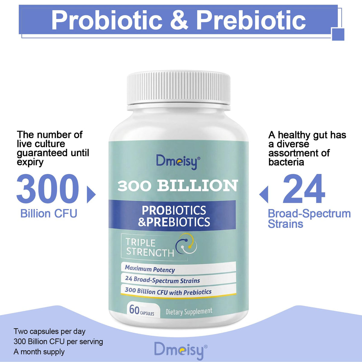 probiotics for men with 300 billion CFU