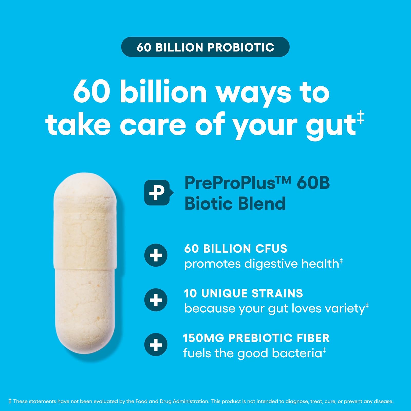 probiotics for men with 60 billion CFU