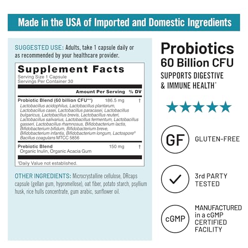 probiotics for men with 60 billion CFU