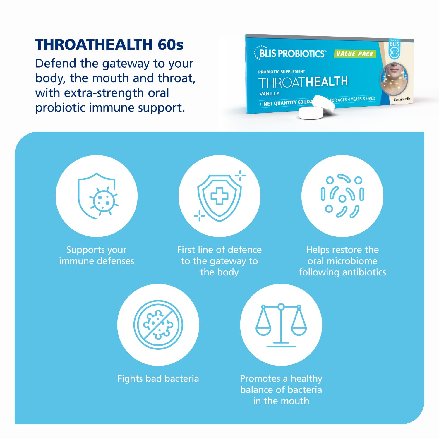 probiotics for women throat support