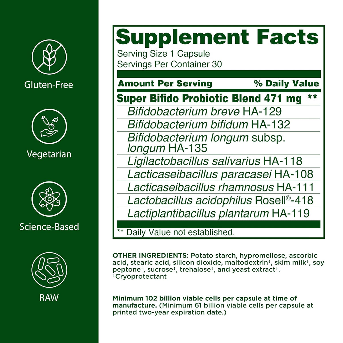 probiotics for women with 102B CFU
