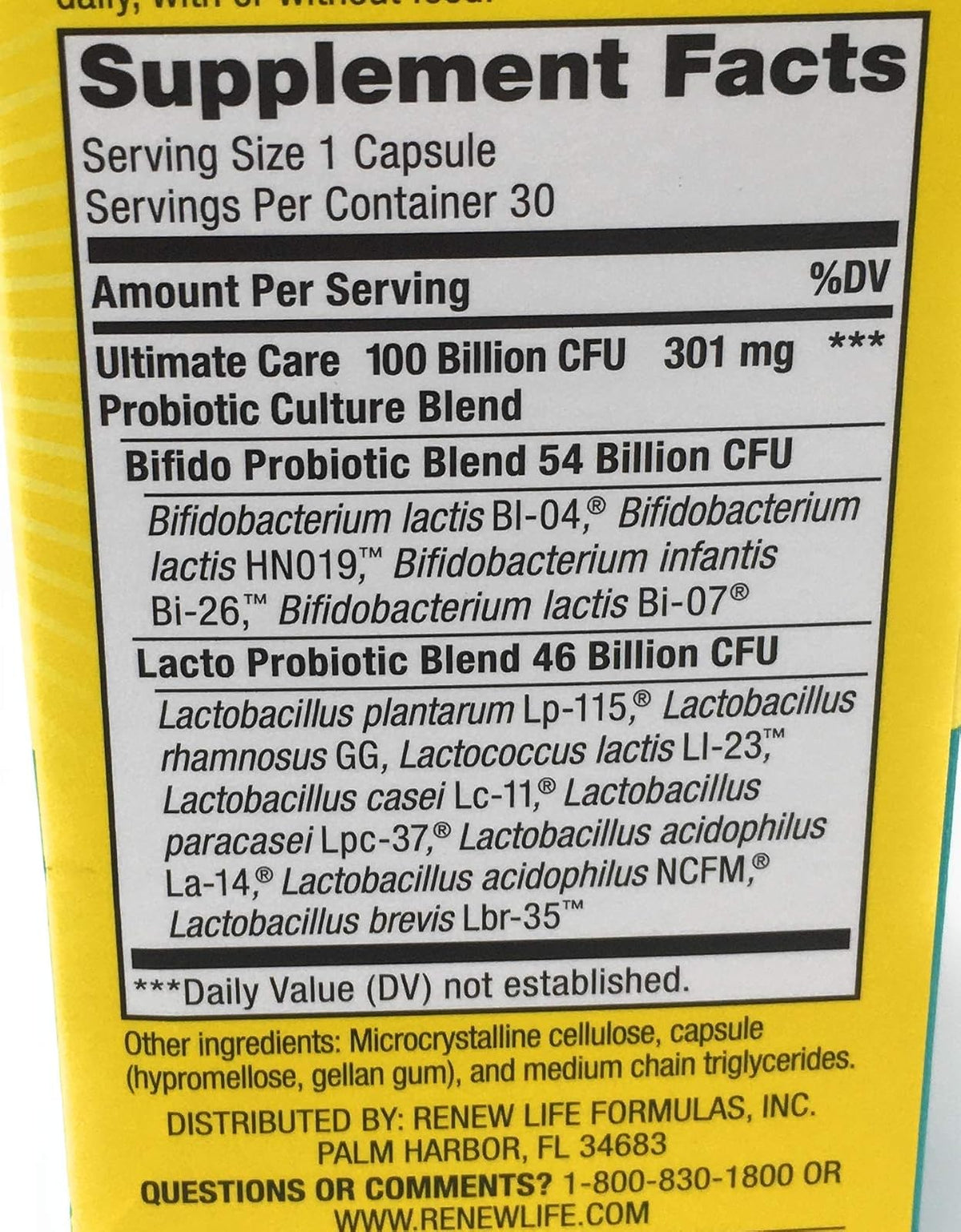 Probiotics for women with 30 capsules