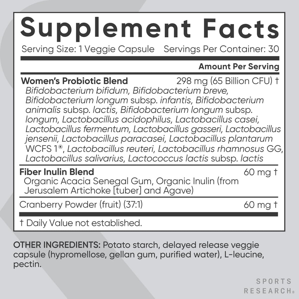 probiotics for women with 30 capsules