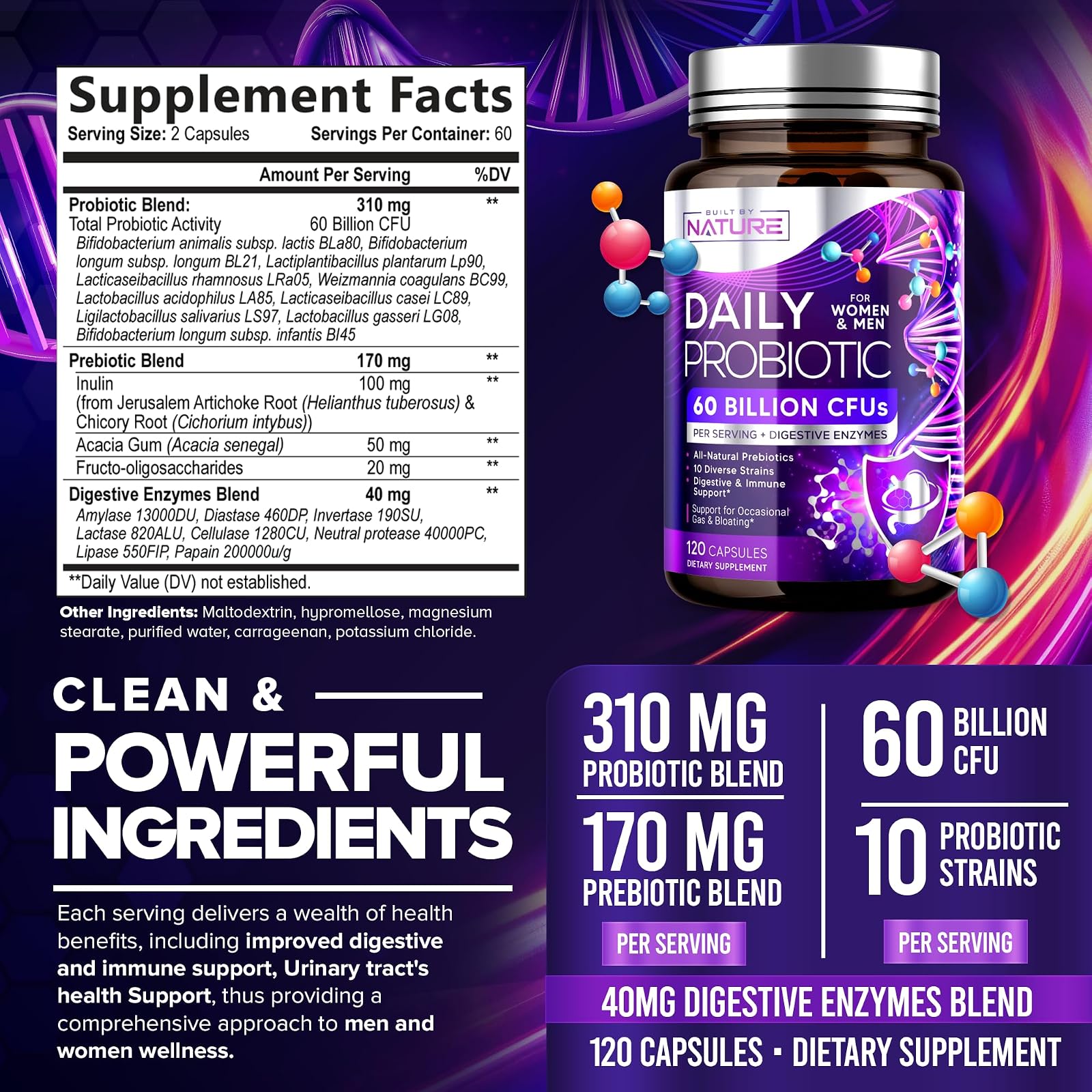 probiotics for women with 60 billion CFU