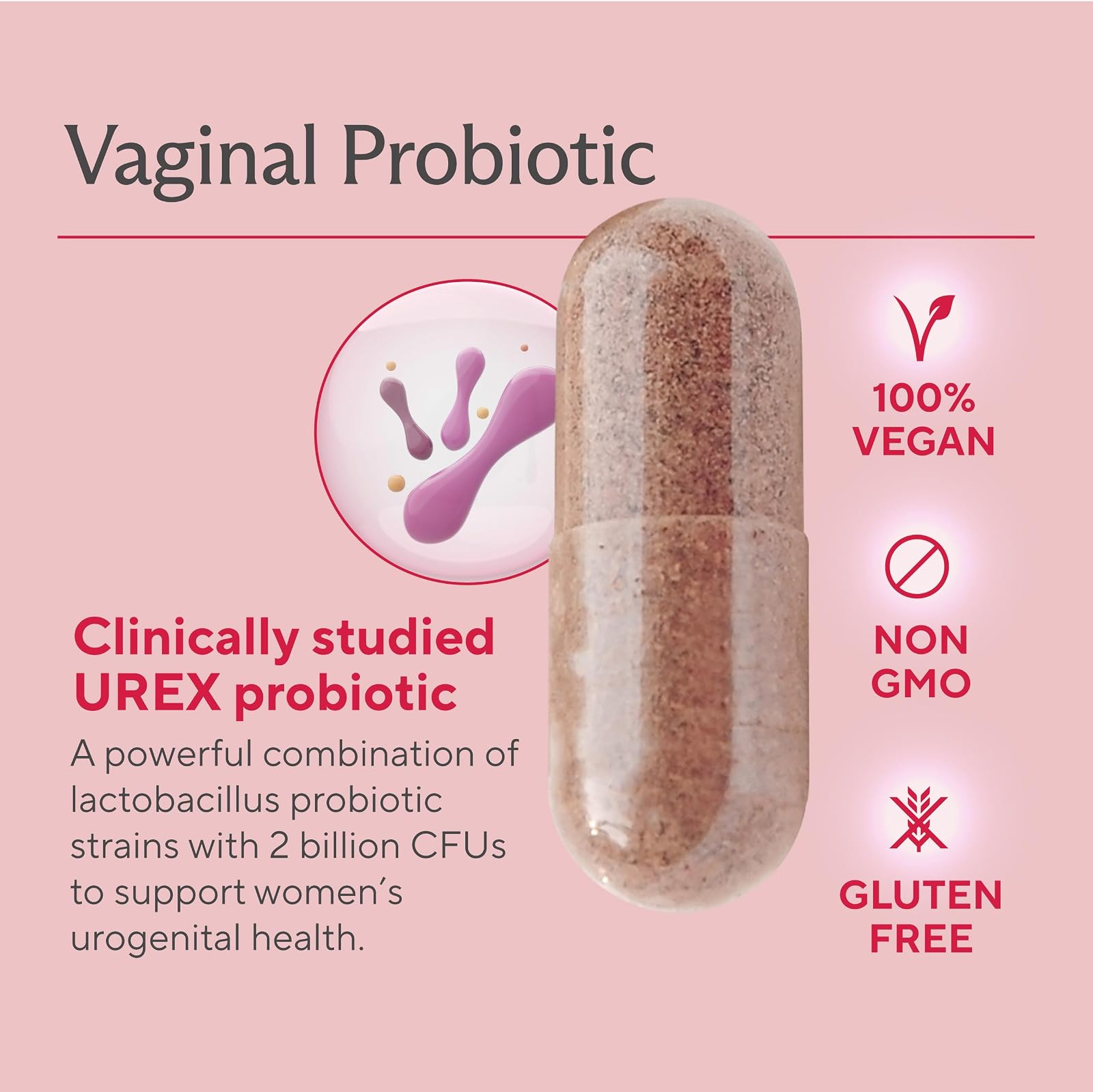 Probiotics for women with 60 capsules