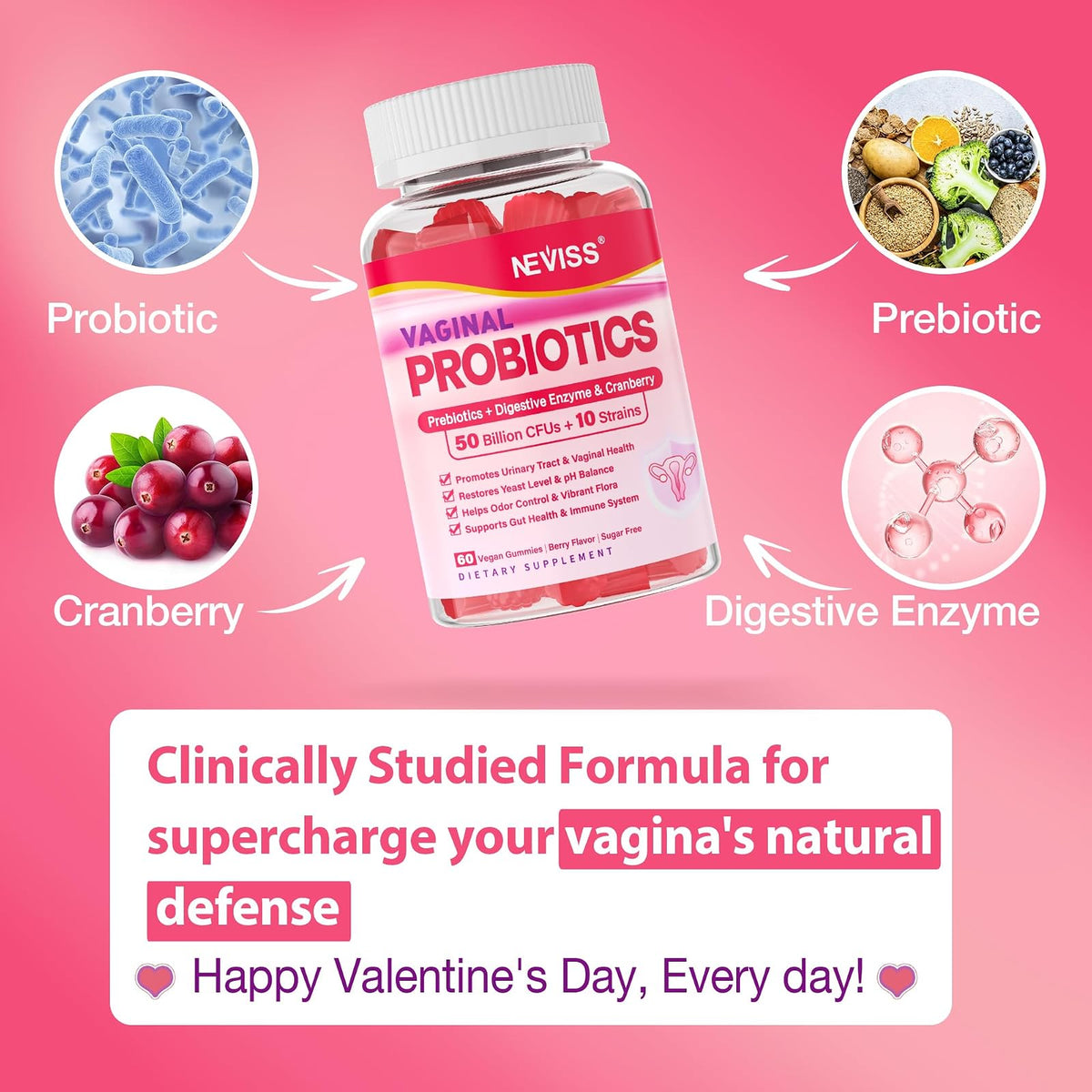 Probiotics gummies with 50 billion CFU
