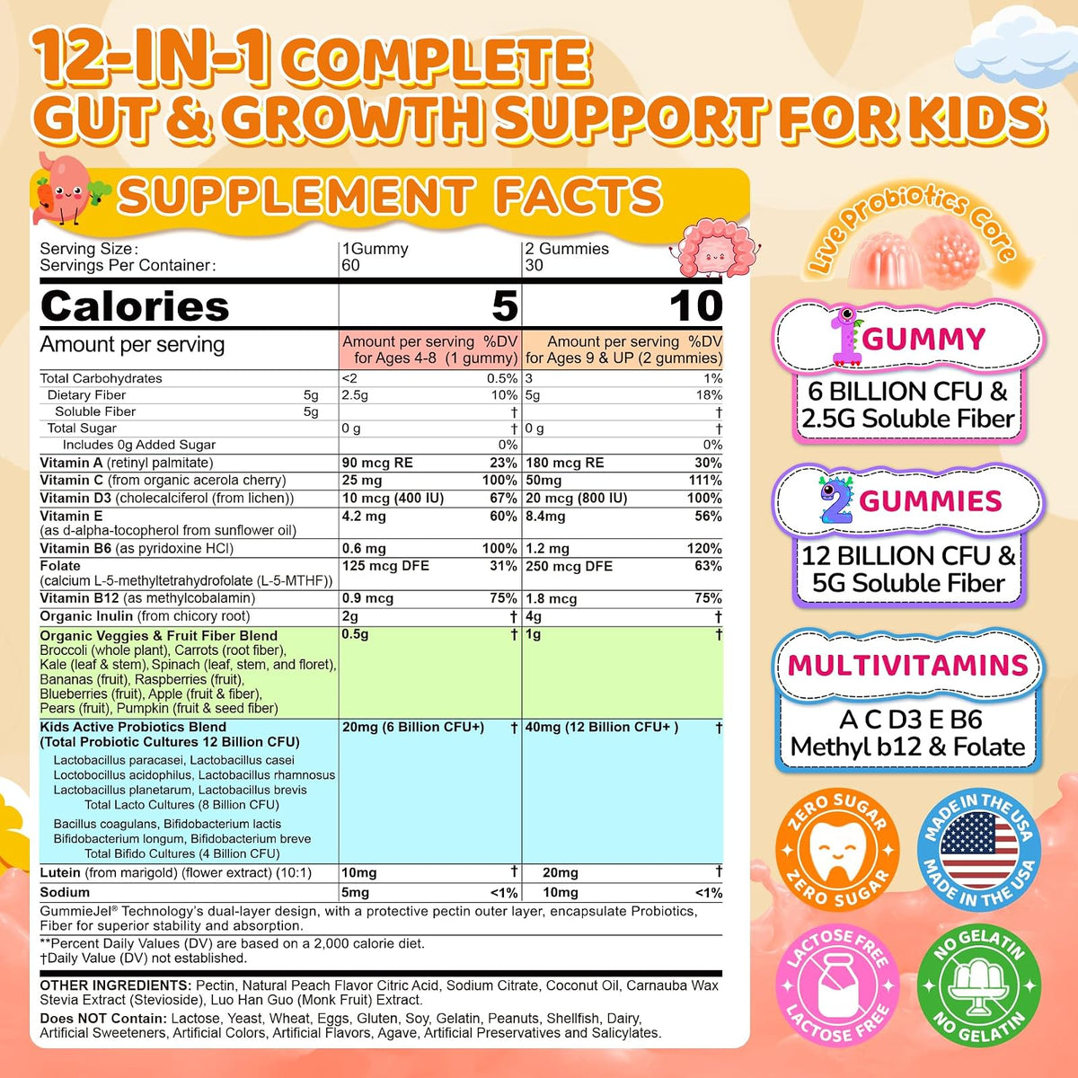 probiotics with prebiotic fiber for kids