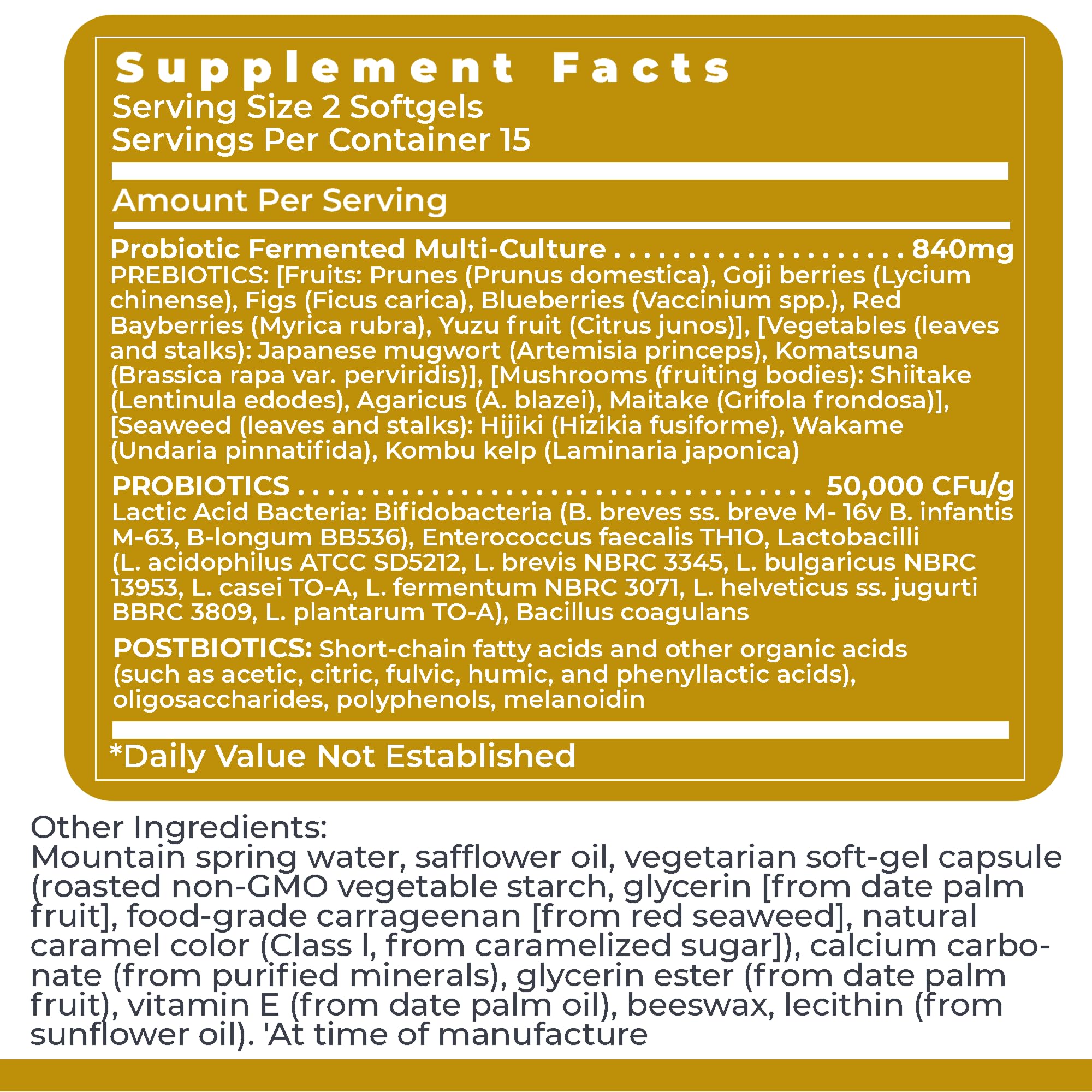 Probiotics with prebiotics for vitality