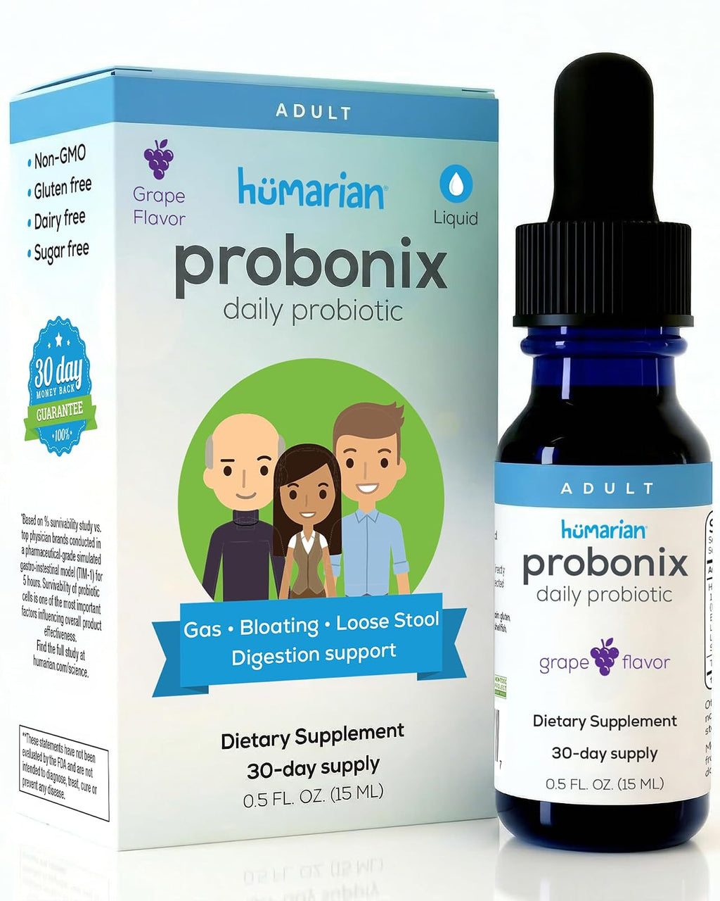 Probonix 12-Strain Probiotic Drops for gut health