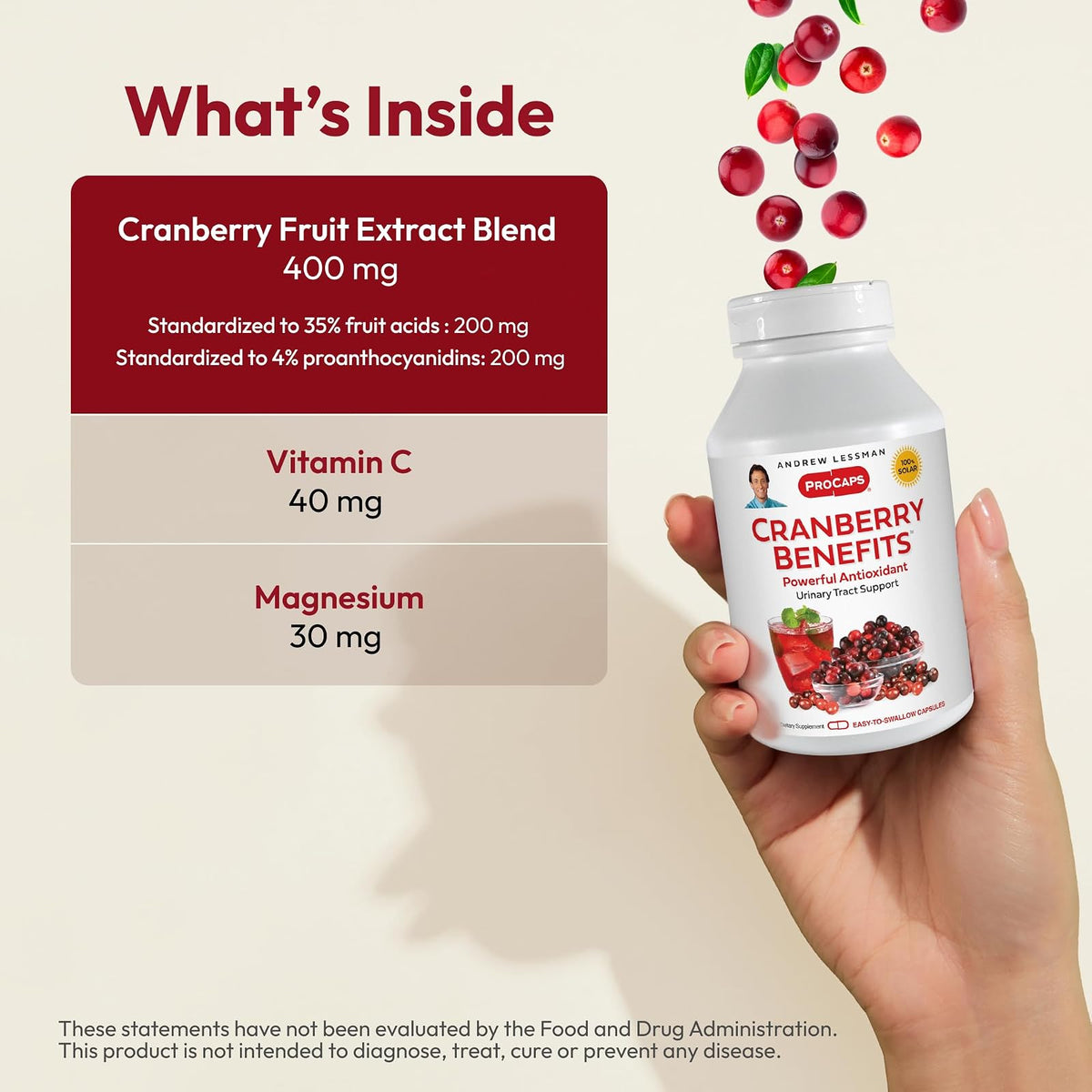 ProCaps cranberry capsules for digestion