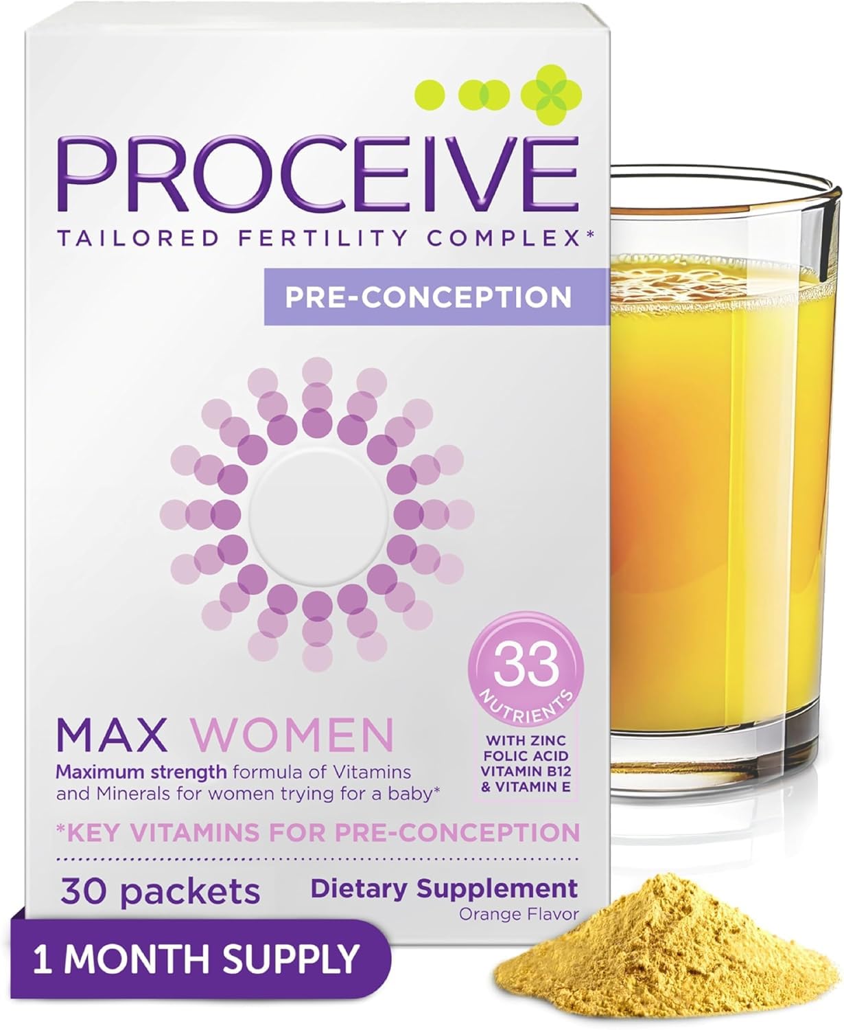 Proceive Max prenatal vitamins for fertility