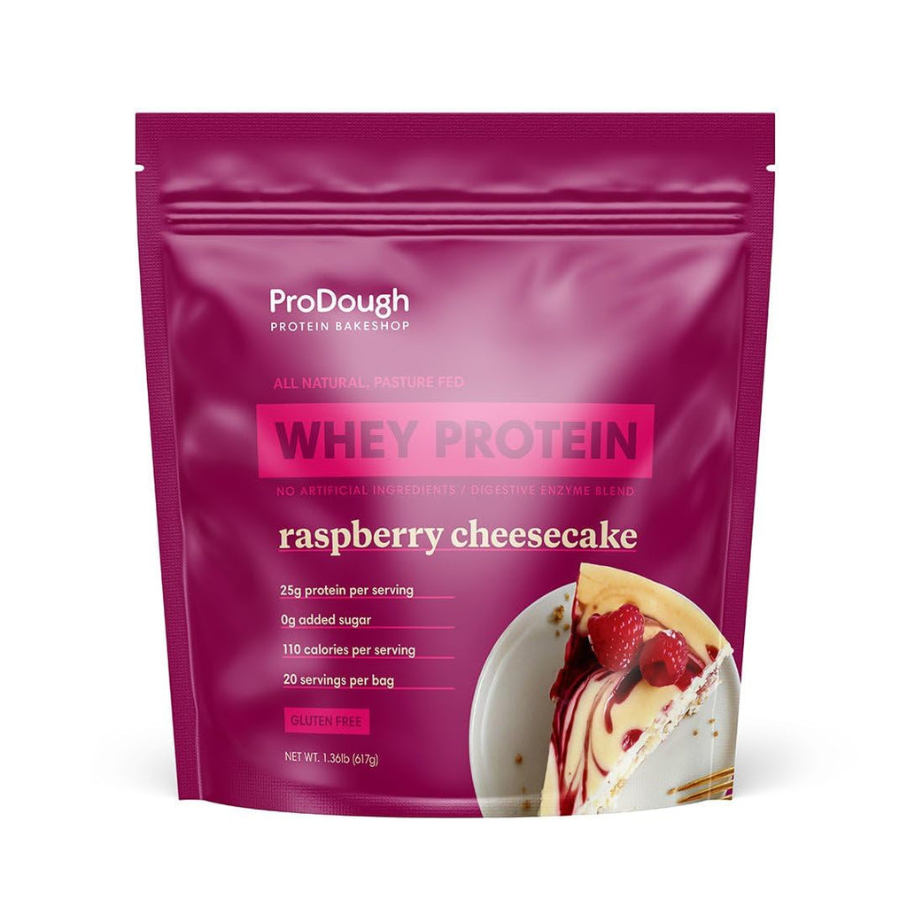 ProDough whey protein raspberry cheesecake flavour