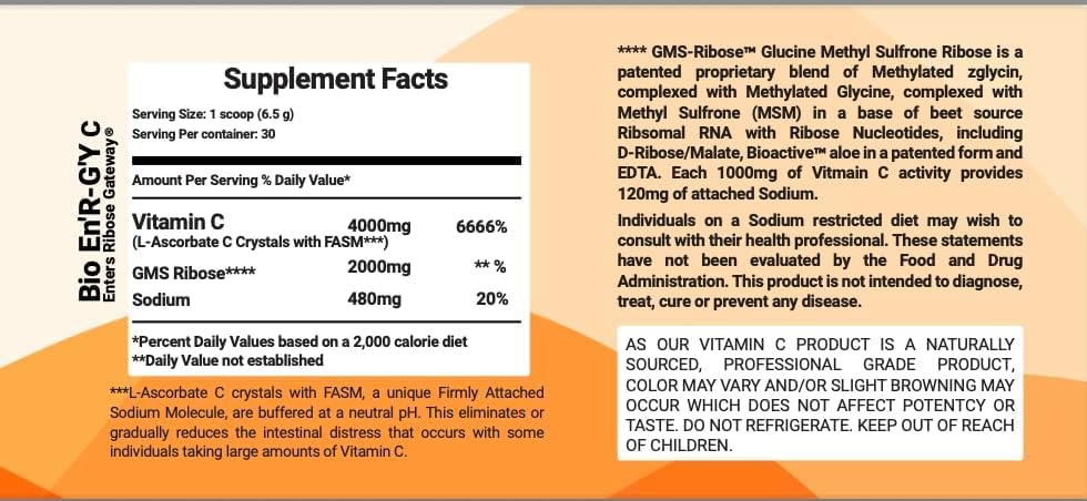 Professional strength Vitamin C powder