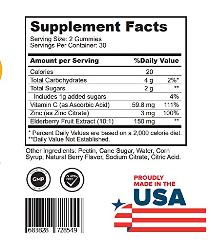 prometheuzhealth elderberry gummies 60 count