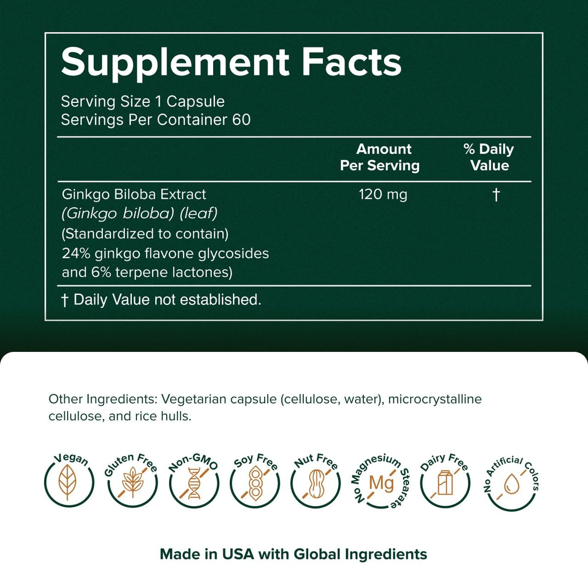 Prominent Nutrition ginkgo biloba supplement