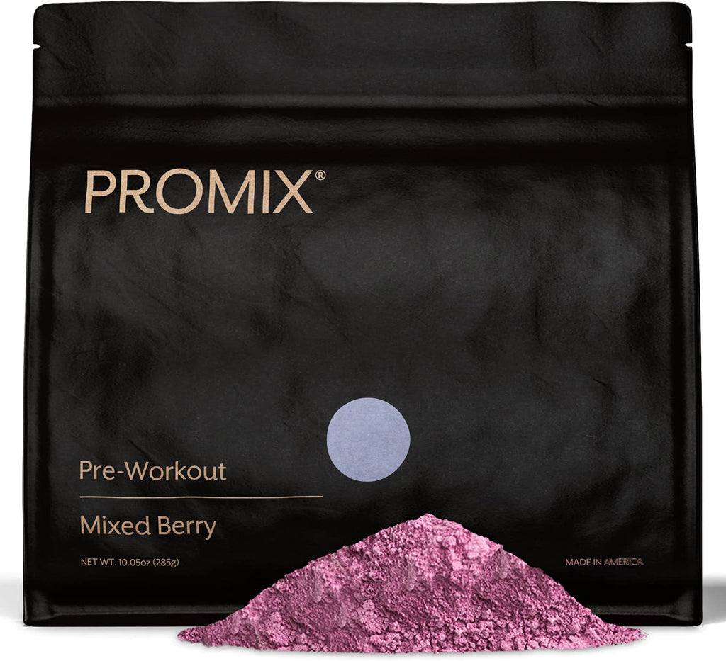 ProMix pre-workout powder mixed berry