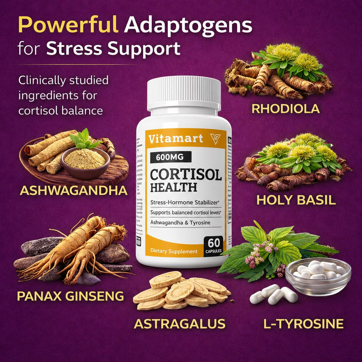 Promote balanced cortisol levels