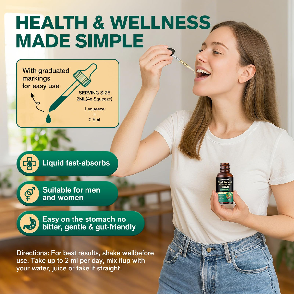 Promote gut balance with tincture