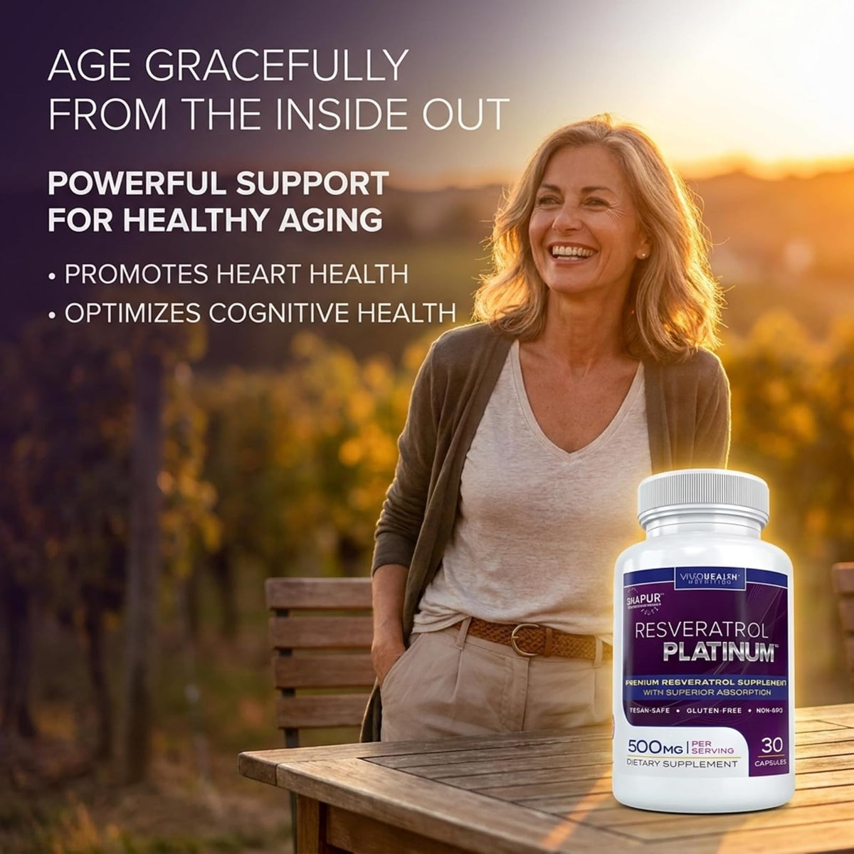 Promote healthy aging Resveratrol supplement