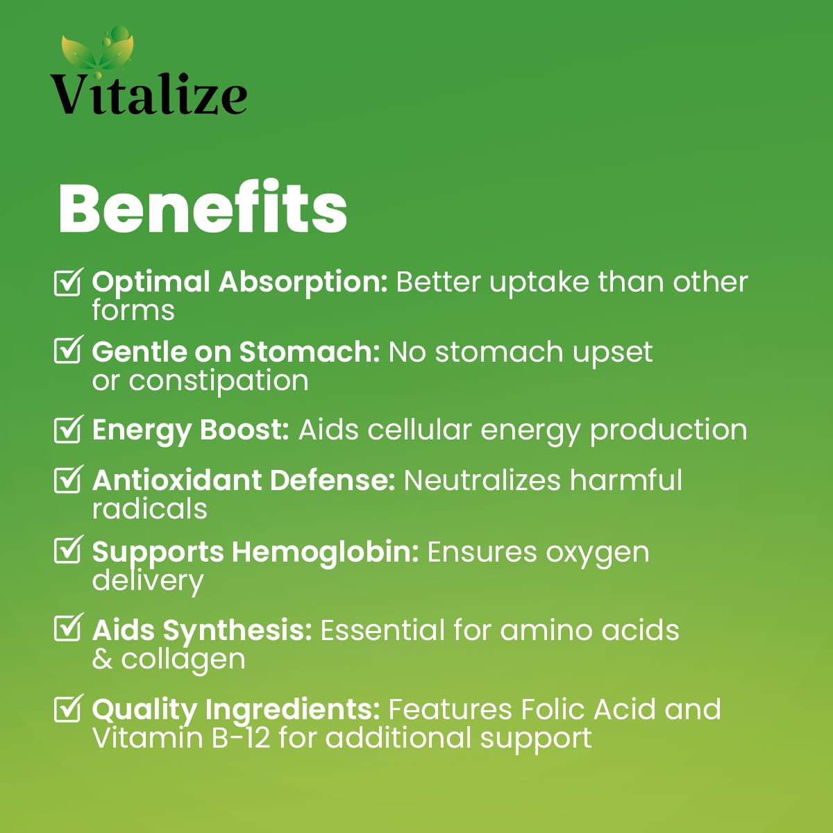 Promote healthy blood with iron