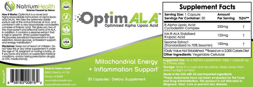 Promote healthy metabolism with Alpha Lipoic Acid