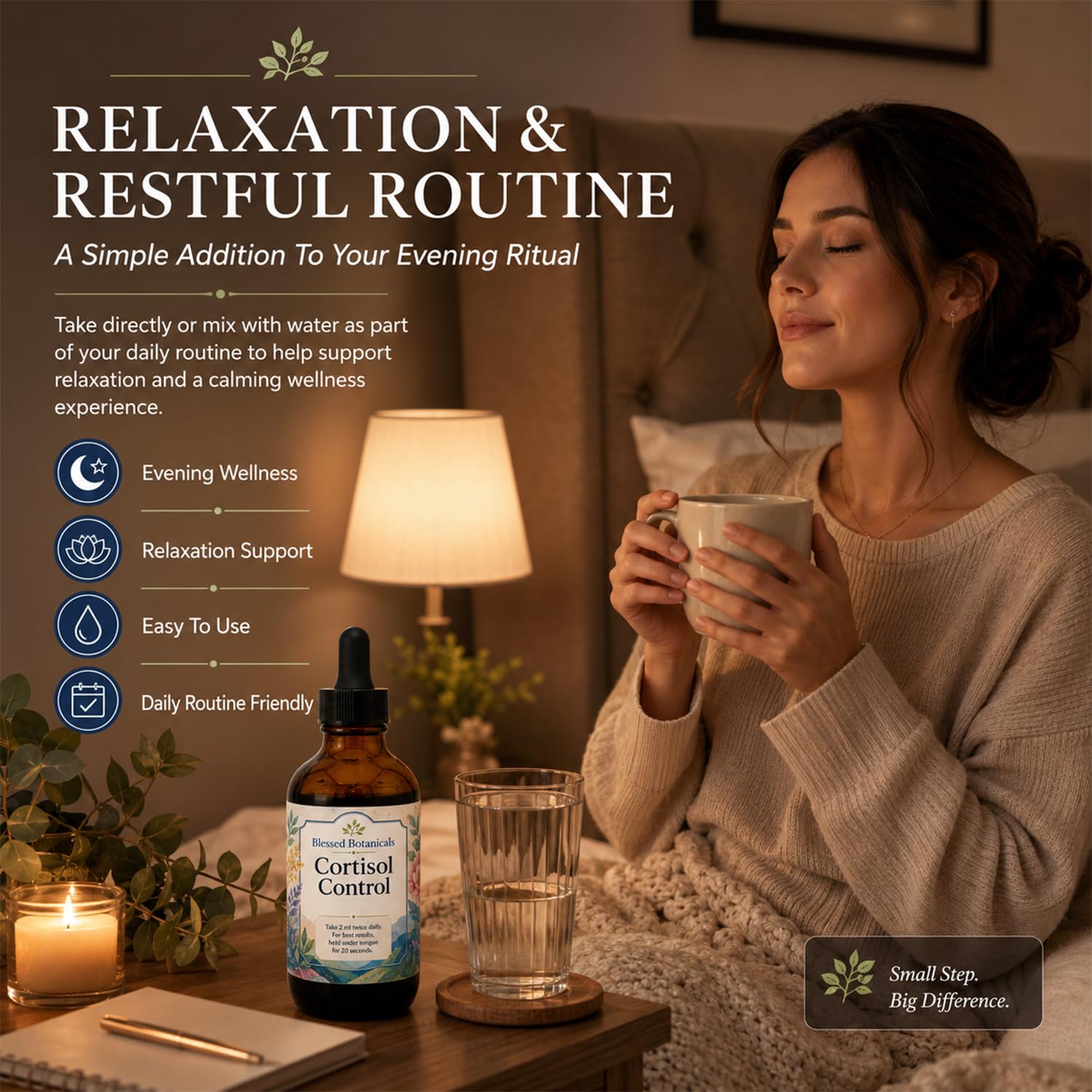 promote relaxation with herbal drops