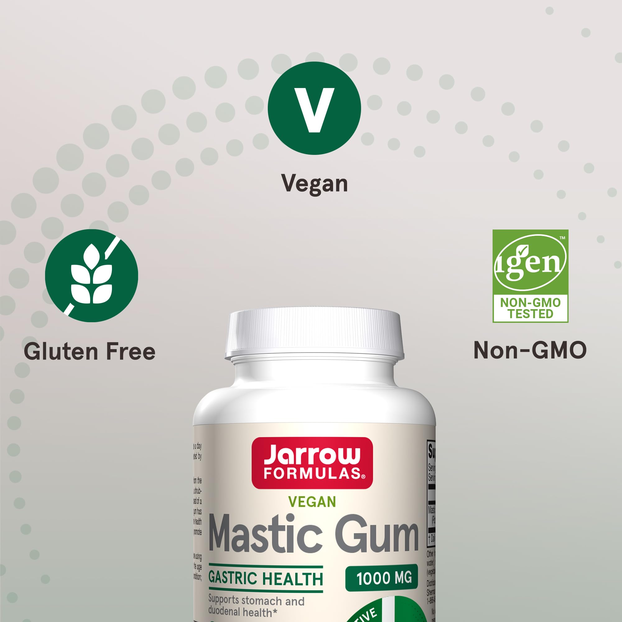 Promotes gut health with mastic gum