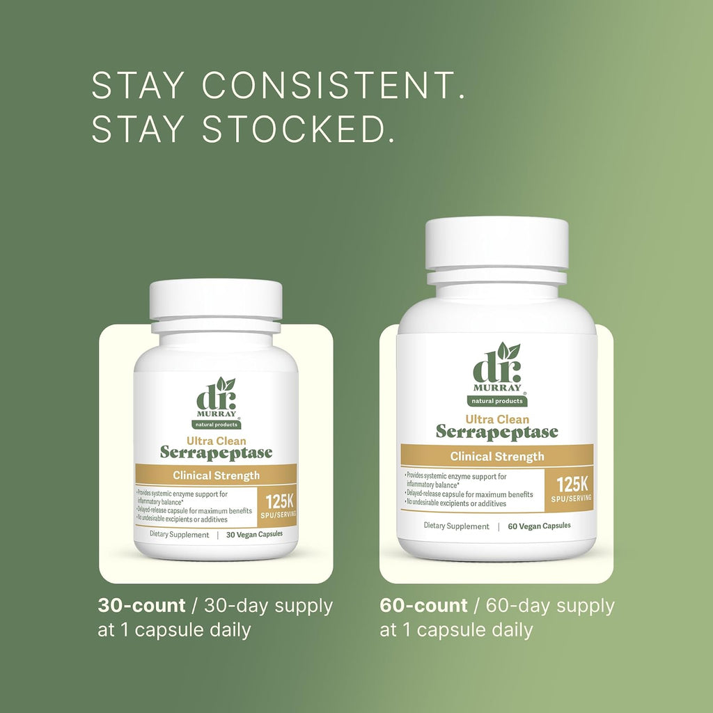 promotes gut health with serrapeptase