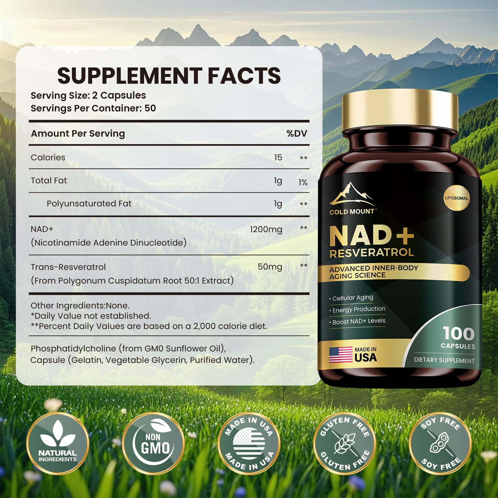 Promotes healthy aging with NAD+