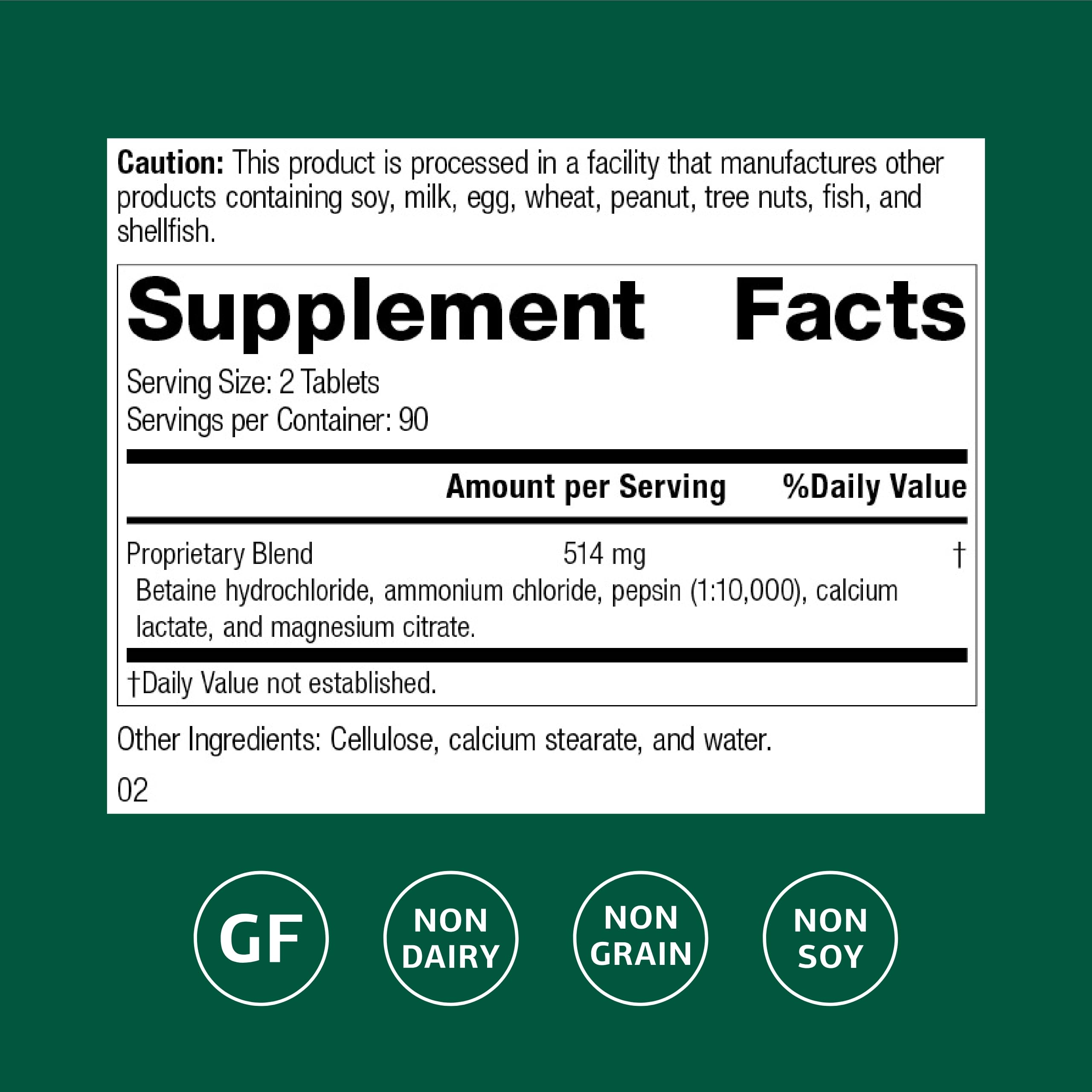 Promotes healthy gastrointestinal pH balance