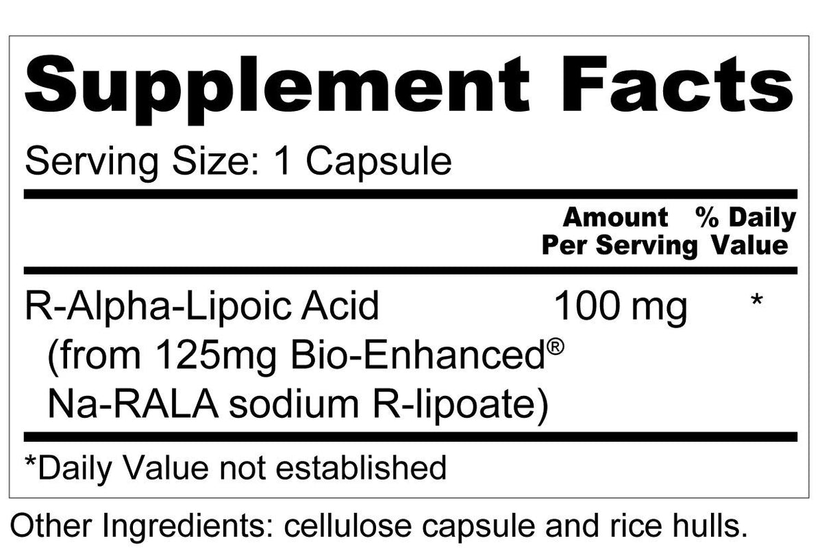 Promotes healthy metabolism Alpha Lipoic Acid