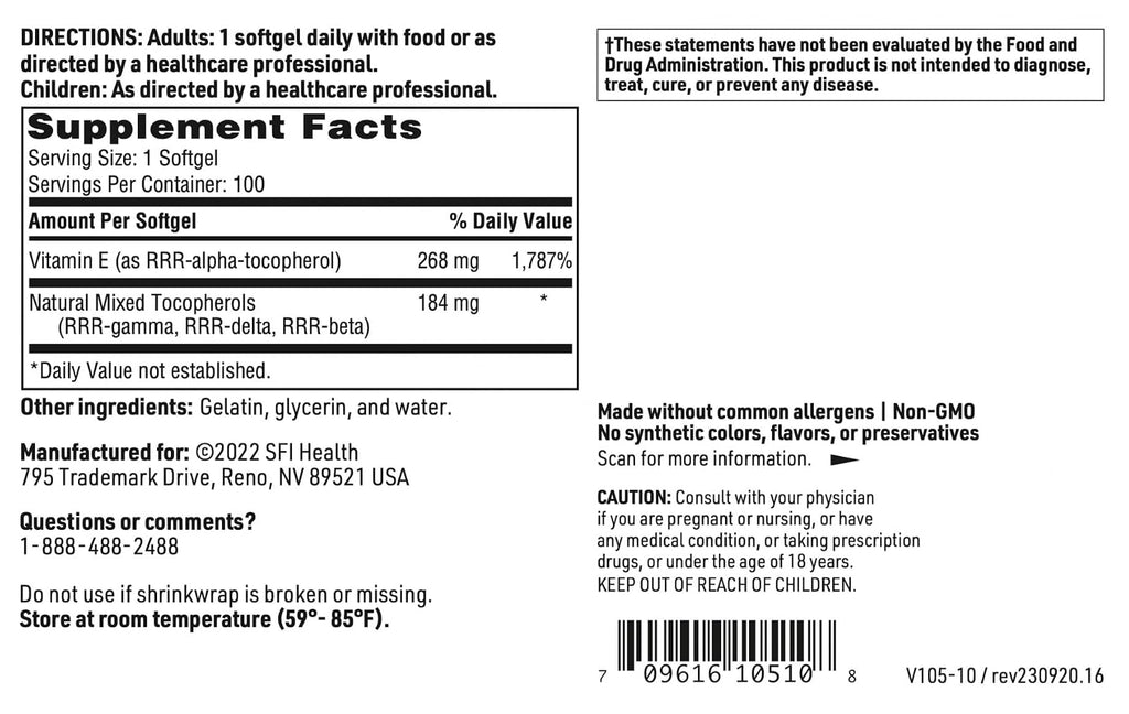 Promotes heart health with Vitamin E